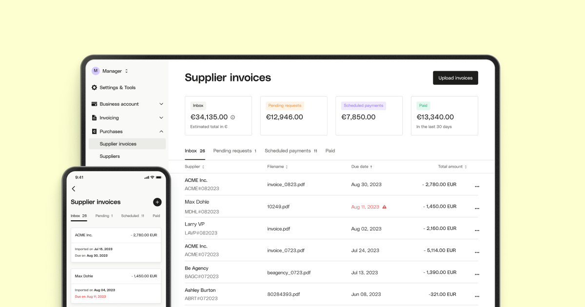 Centralization and dematerialization of supplier invoices