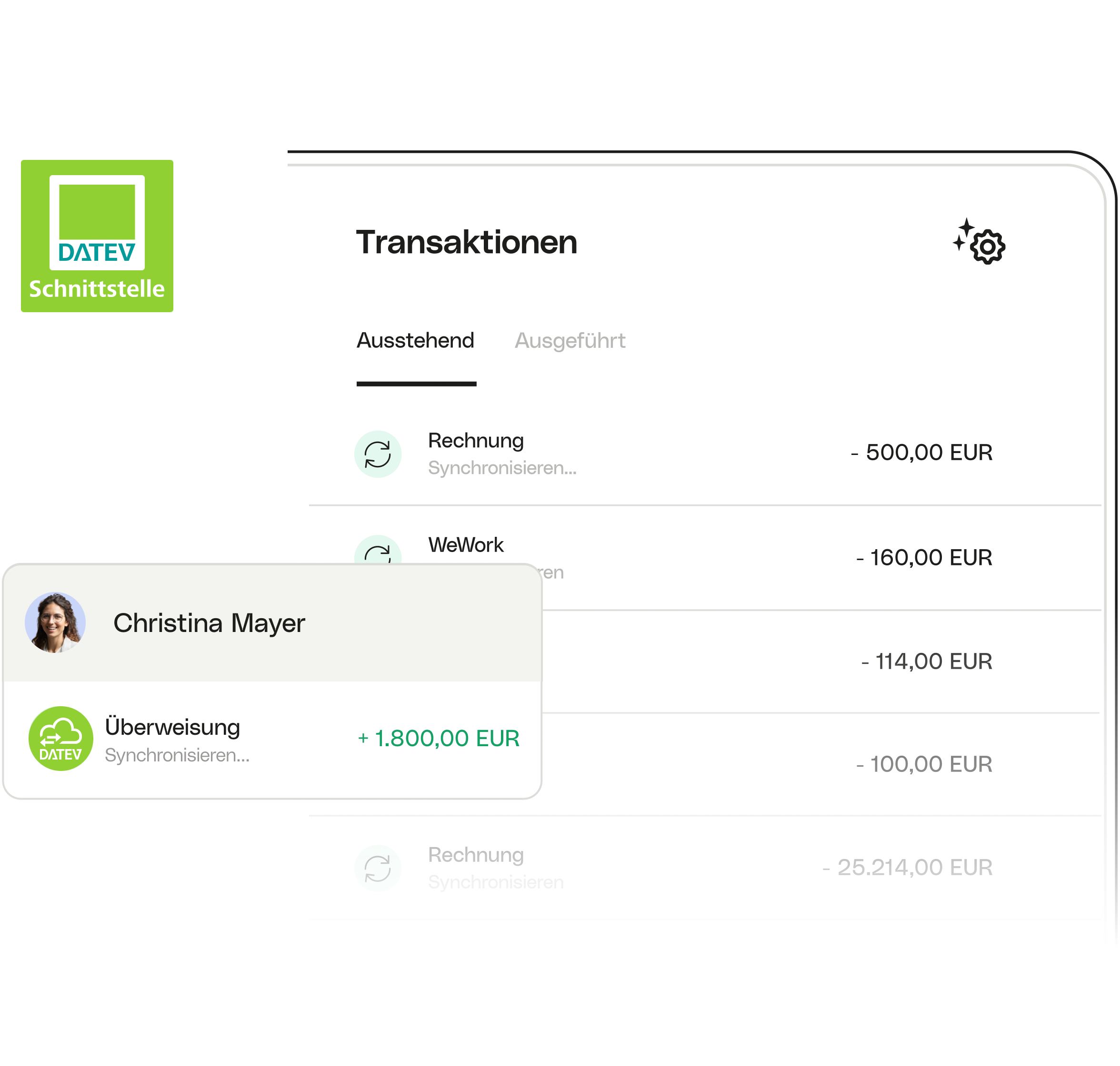Ihr Geschäftskonto mit DATEV-Schnittstelle